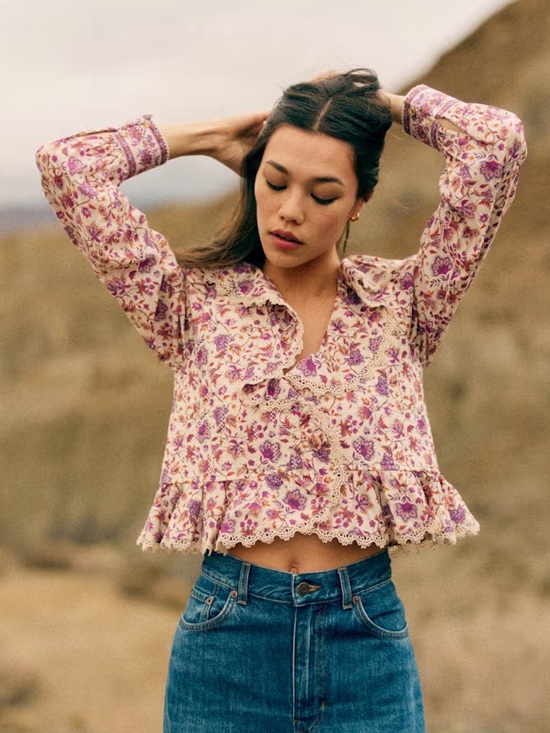Sezane | Tops | Nwt Sezane Alexiana Floral Blouse | Poshmark